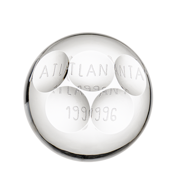 Atlanta 1996 Olympics Paperweight 3.3 in - Ajka Crystal Eu store